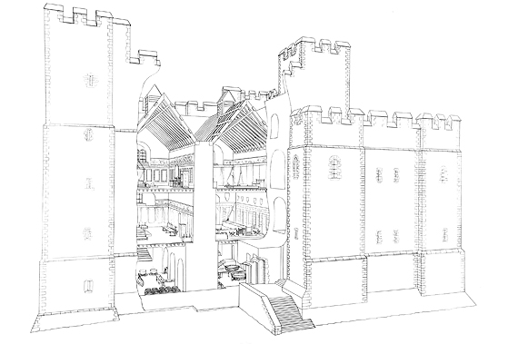 Dover Castle - Kenning Illustration